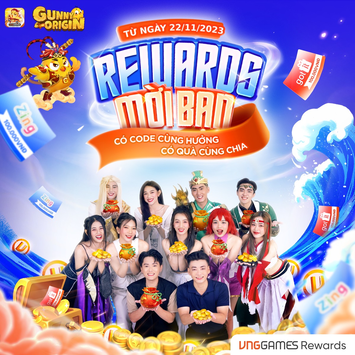 VNGGAMES REWARDS: KÊU GỌI BẠN BÈ, SẴN SÀNG NHẬP HỘI