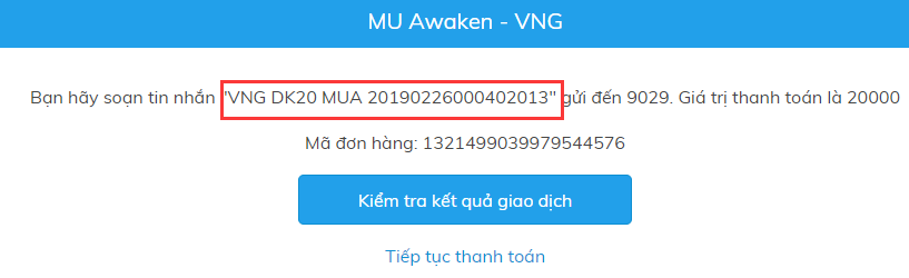 [Hướng dẫn]: Nạp qua cổng SMS Viettel - MU Awaken VNG - Chuẩn MU Webzen ...