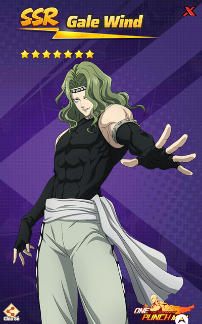 Tướng SSR Gale Wind:Game mobile bản quyền Anime One Punch Man đầu tiên ...